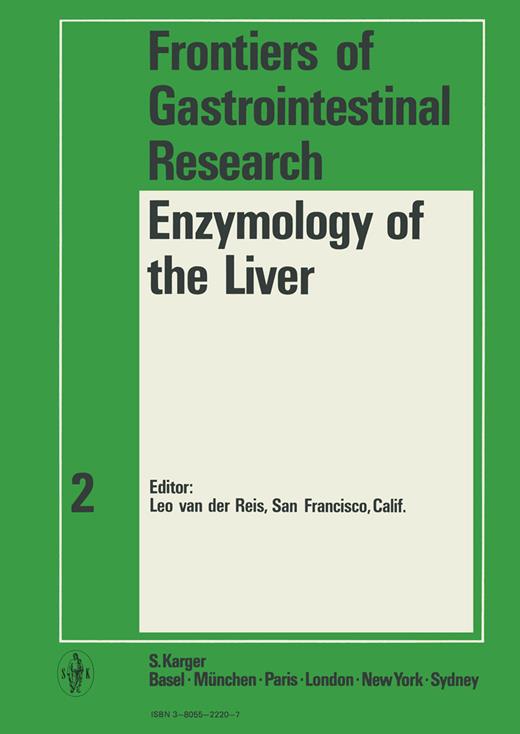 Enzymology of the Liver | Books Gateway | Karger Publishers