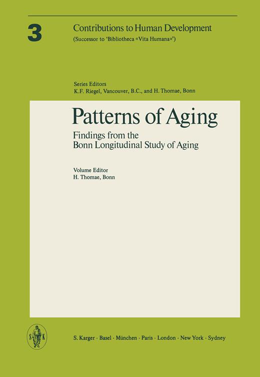 Patterns of AgingFindings from the Bonn Longitudinal Study of Aging ...