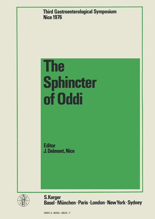 Duodenoscopic Manometry of the Common Bile Duct | The Sphincter of ...