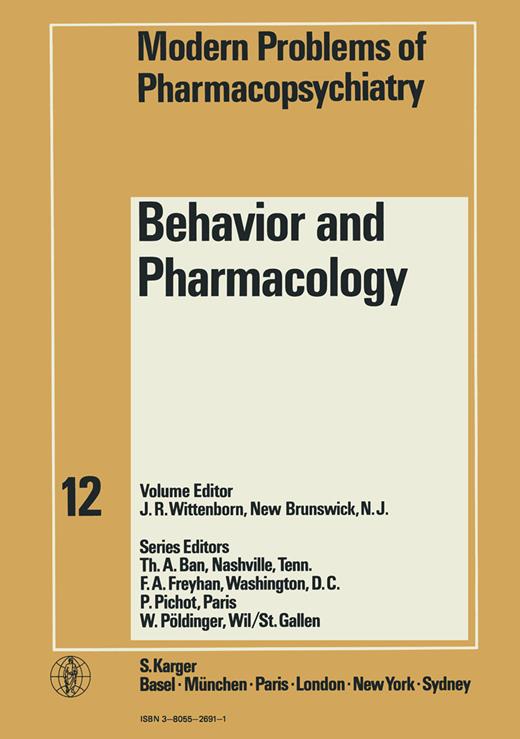 The Current Status of Pharmacology and Behavior | Behavior and ...