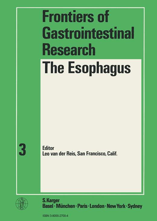 Control of Esophageal and Lower Esophageal Sphincter Function ...
