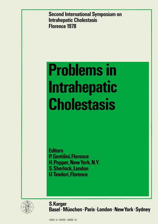 Bile Acid Metabolism in Cholestasis | Problems in Intrahepatic Cholestasis2nd International ...