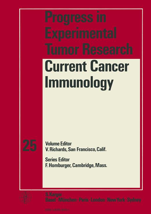Current Cancer Immunology | Books Gateway | Karger Publishers