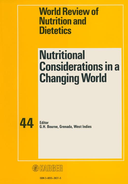 Nutritional Considerations in a Changing World | Books Gateway | Karger ...