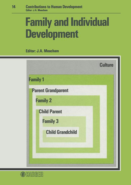 Intergenerational Relations: Personal Meaning in the Life Cycle ...