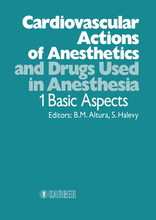 Hemodynamic Effects of Local Anesthetic Agents | Basic Aspects | Books ...