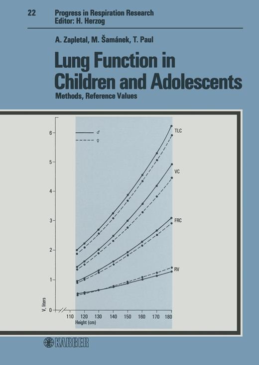 I. Static Lung Volumes and Lung Ventilation | Lung Function in Children ...