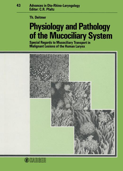 9. Pathophysiology and Pharmacology of the Mucociliary System | Physiology and Pathology of the ...