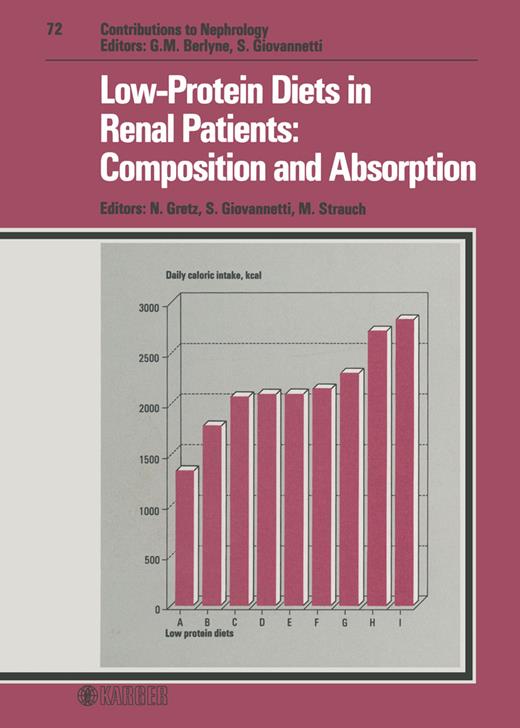 Low-Protein Diets in Renal Patients: Composition and AbsorptionMeeting ...