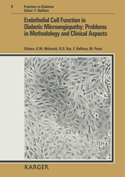 Endothelial Cell Function In Diabetic Microangiopathy Problems In