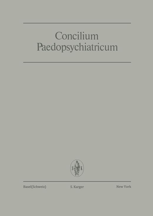 Zur Anwendung von Psycholeptika in der Pädopsychiatrie | Concilium ...