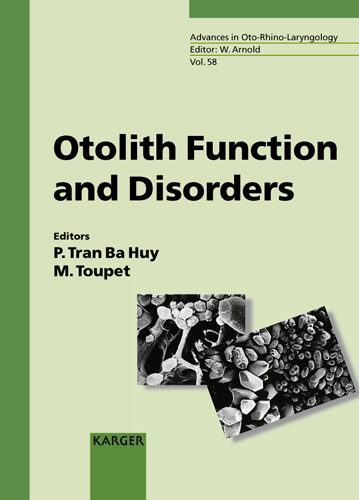 Otolithic Vertigo | Otolith Function and Disorders | Books Gateway ...