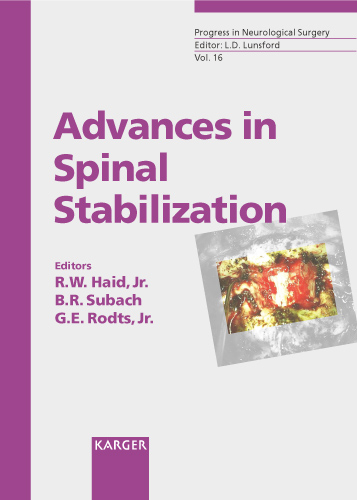 Advances in Spinal Stabilization | Books Gateway | Karger Publishers
