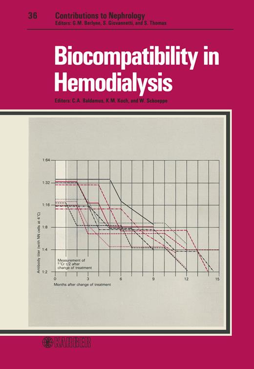 Biocompatibility in Hemodialysis: Congress, Bernried, March 1982 ...