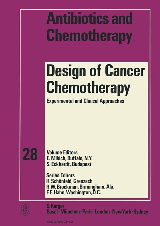 Design of Cancer Chemotherapy: Experimental and Clinical Approaches ...