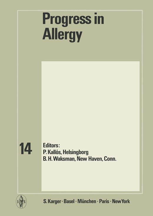 Introduction | Progress in Allergy Vol. 14 | Books Gateway | Karger ...