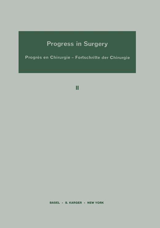 Progress in Surgery | Books Gateway | Karger Publishers
