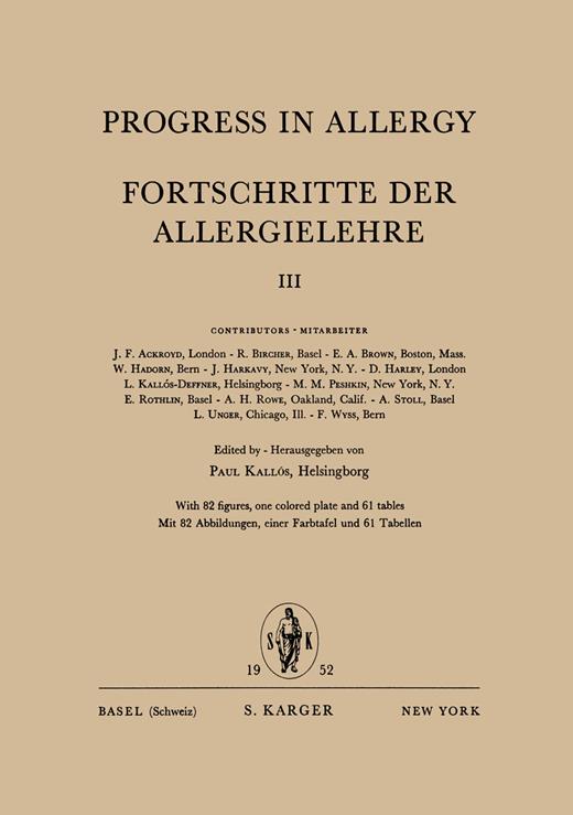 The Infective Factor in Asthma and Rhinitis | Progress in Allergy Vol ...
