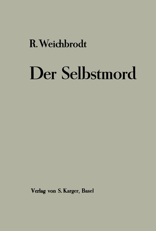 Philipp Mainländer | Der Selbstmord | Books Gateway | Karger Publishers