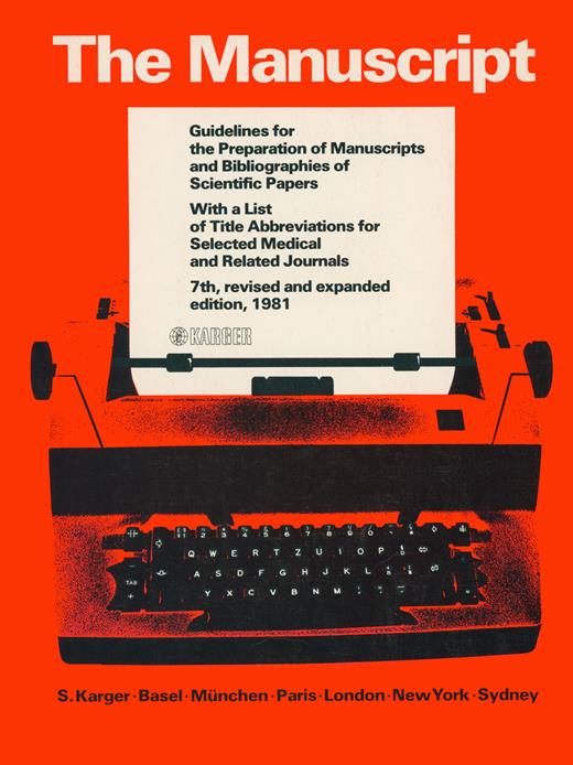 The Manuscript | Books Gateway | Karger Publishers