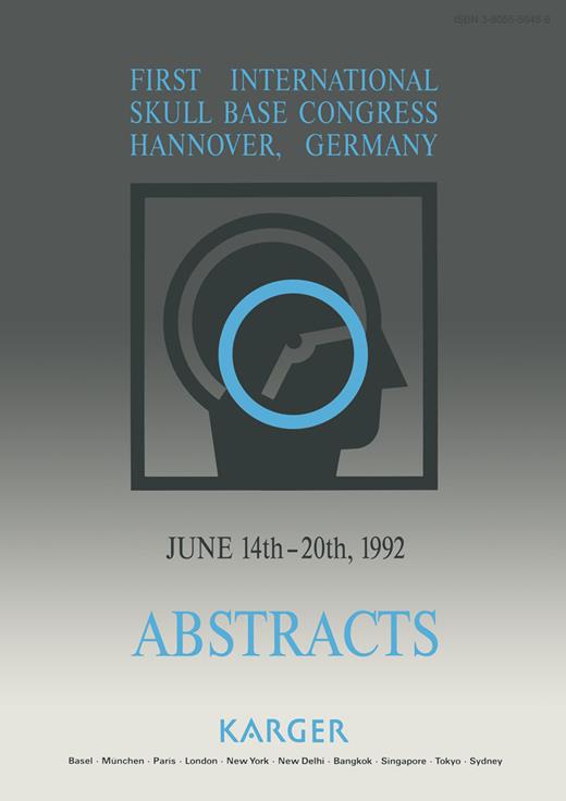 First International Skull Base CongressAbstracts | International Skull Base Congress1st Congress ...