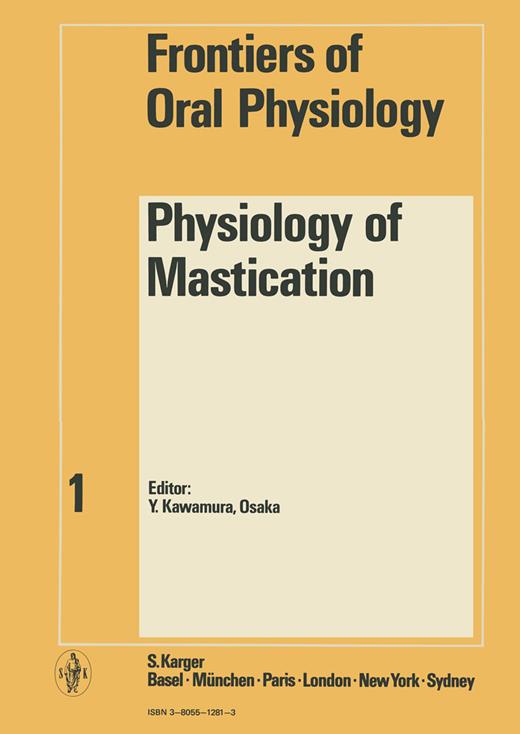 Physiology of Mastication | Books Gateway | Karger Publishers