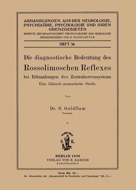 Das Rossolimo’sche Zeichen | Reflexe und Nervenkrankheiten, mit ...
