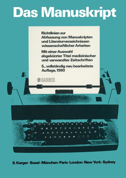 Vom Manuskript zur gedruckten Publikation | Das ManuskriptRichtlinien ...