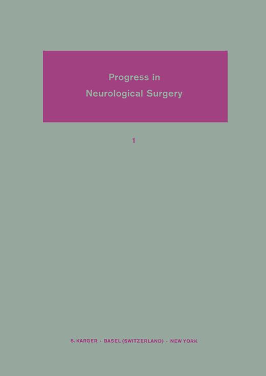 Progress in Neurological Surgery | Books Gateway | Karger Publishers