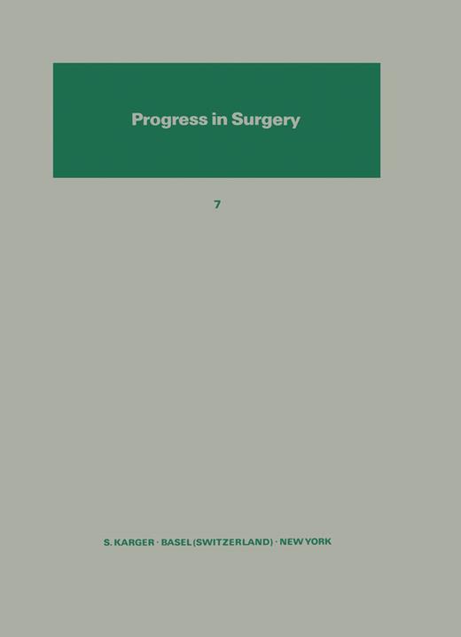 Progress in Surgery — Index Vols. I—7 / Progress in Surgery, Vol. 8 ...