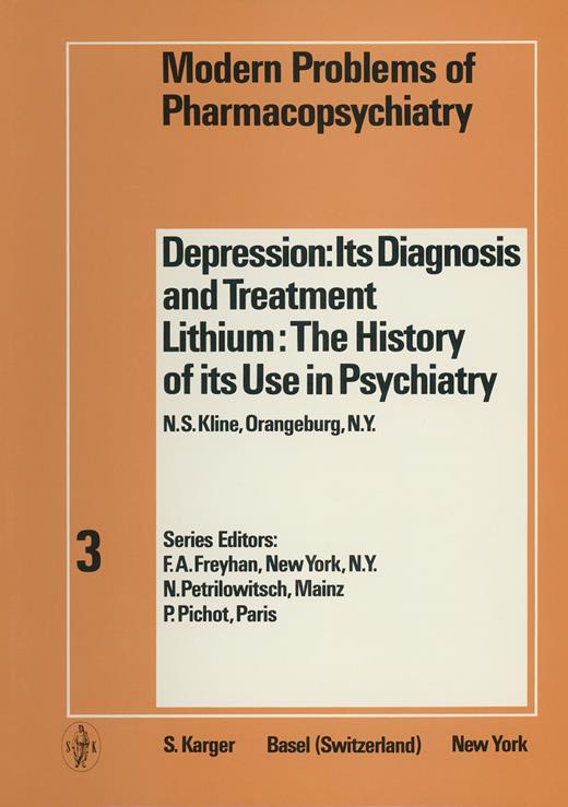 Title Page / Index / Preface / Depression: Its Diagnosis and Treatment ...