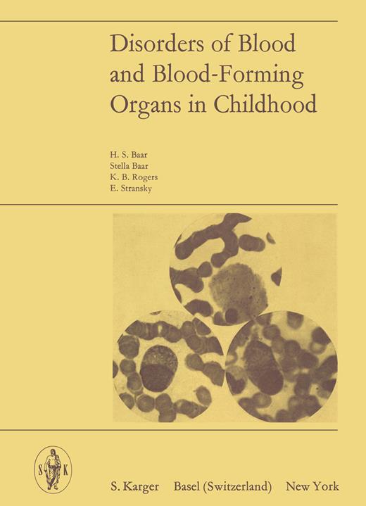 Disorders of Blood and Blood-Forming Organs in Childhood | Books ...