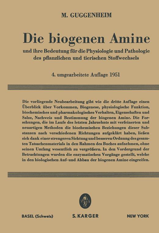 VII. Isolierung und Bestimmung der biogenen Amine | Die biogenen Amine ...