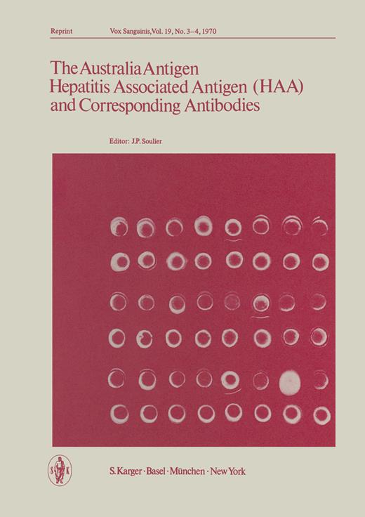 Study of the Australia Antigen and of the Corresponding Antibody in ...