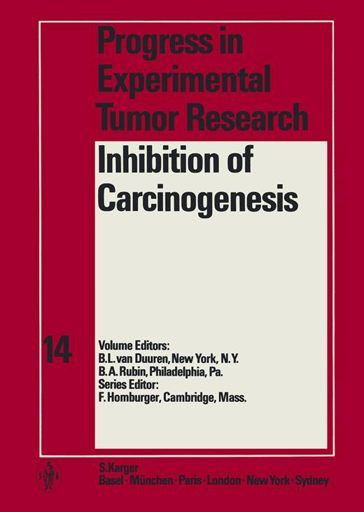 Inhibition of Carcinogenesis | Books Gateway | Karger Publishers