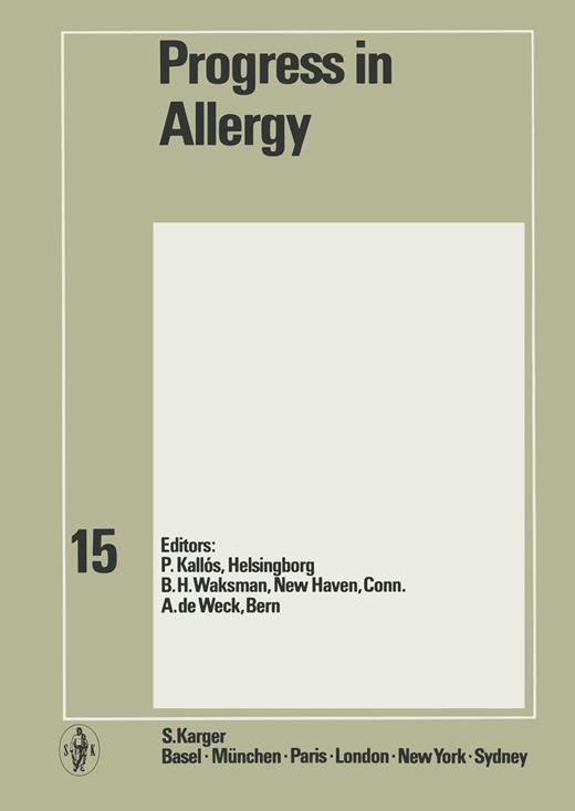Introduction | Progress in Allergy Vol. 15 | Books Gateway | Karger ...