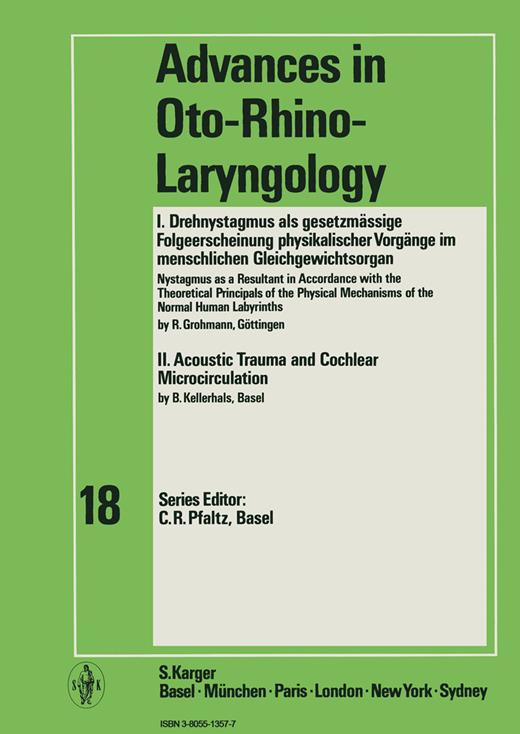 Acoustic Trauma and Cochlear MicrocirculationAn Experimental and ...