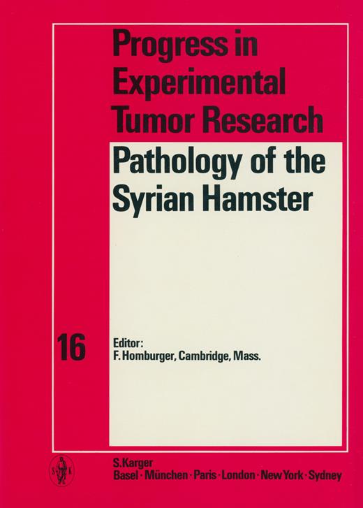 Experimental Oral Pathology in the Syrian Hamster | Pathology of the ...
