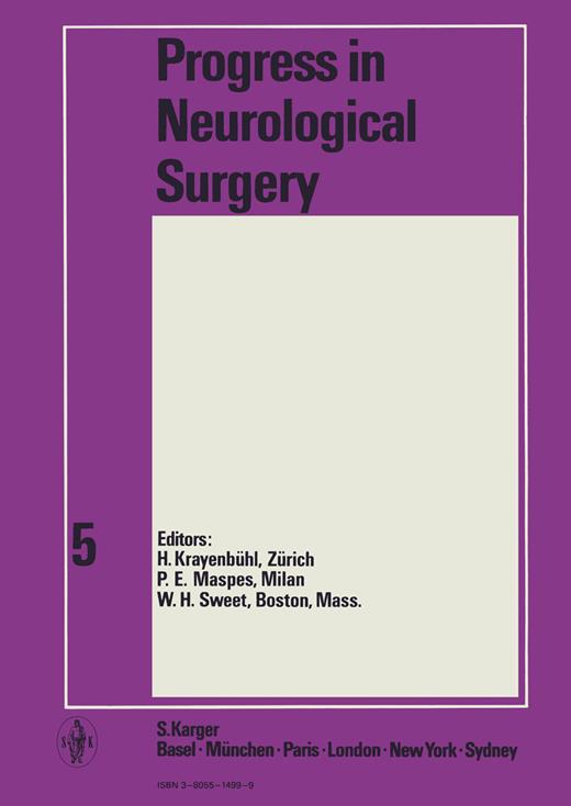 Progress in Neurological Surgery | Books Gateway | Karger Publishers