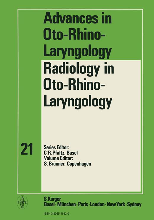 Title Page / Contents / Editorial Introduction | Radiology in Oto-Rhino ...