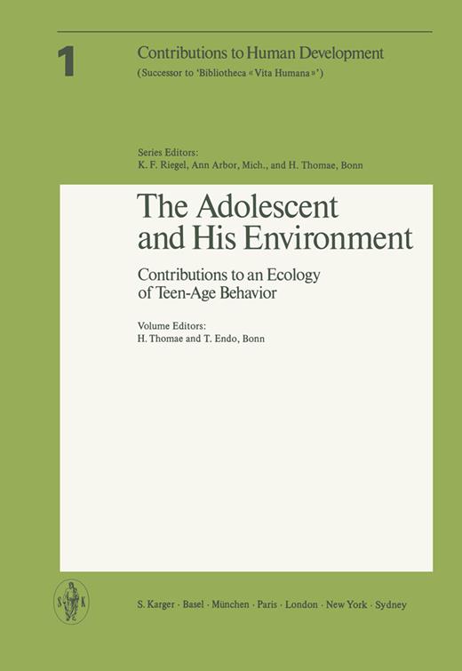 Introduction | The Adolescent and His EnvironmentContributions to an ...