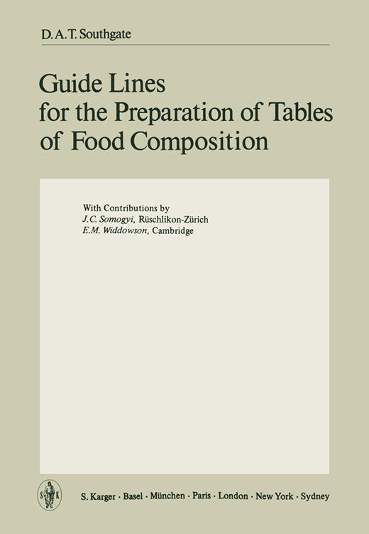 A Brief History of British Food Composition Tables | Guide Lines for ...