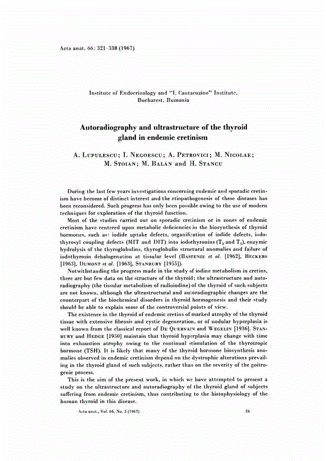 Autoradiography and ultrastructure of the thyroid gland in endemic ...