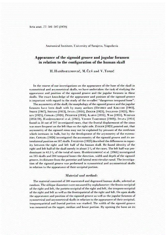 Appearance of the sigmoid groove and jugular foramen in relation to the ...