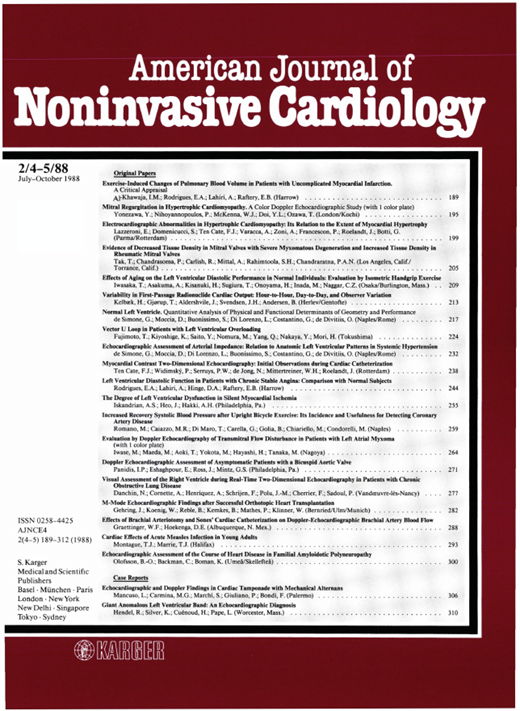 Echocardiographie and Doppler Findings in Cardiac Tamponade with ...