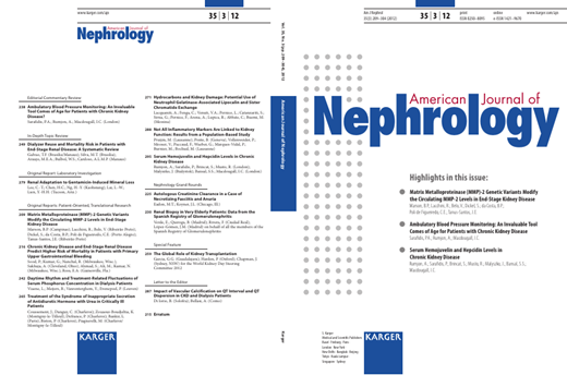 Volume 35 Issue 3 | American Journal of Nephrology | Karger Publishers