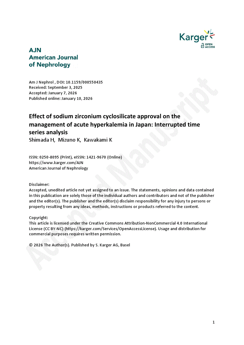Effect of sodium zirconium cyclosilicate approval on the management of ...