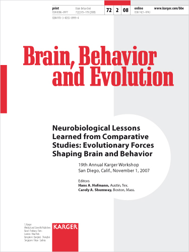 Volume 72 Issue 2 | Brain Behavior and Evolution | Karger Publishers