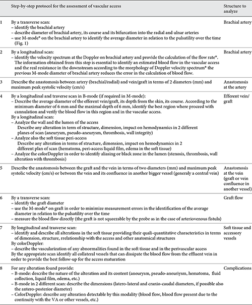 Standardized Protocol for Hemodialysis Vascular Access Assessment: The ...