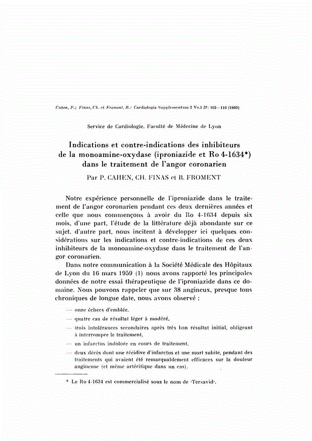 Indications et contre-indications des inhibiteurs de la monoamine ...